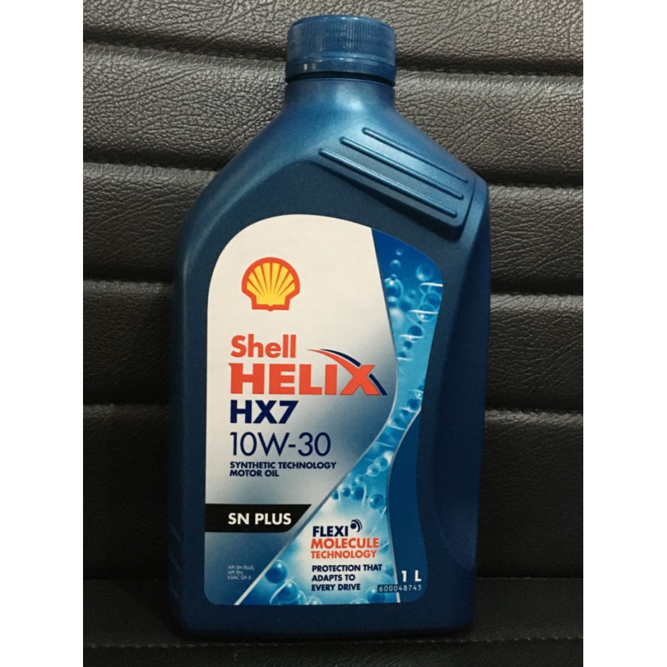 Shell Helix HX7 10W-30 เบนซิน กึ่งสังเคราะห์ ขนาด 1 ลิตร (ผลิต ธ.ค. 64 ...