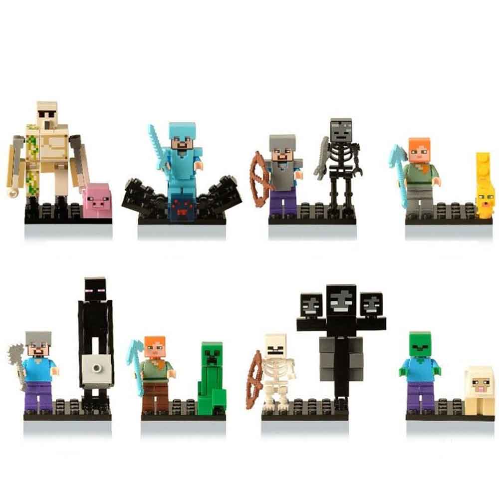 8pcs/Set Minecraft My World Series Characters Mini Figures Building ...