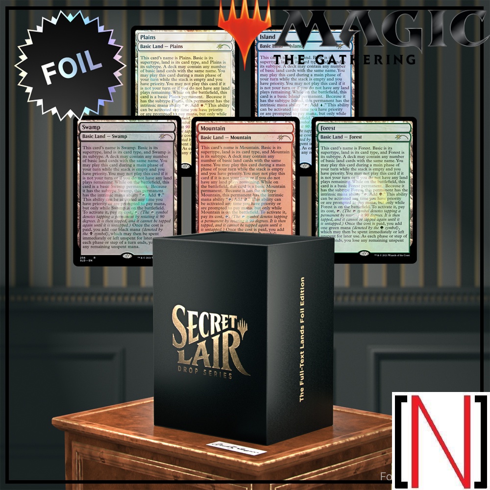 [MTG] Secret Lair : The Full-Text Lands Foil or Non Foil [ภาษาอังกฤษ ...