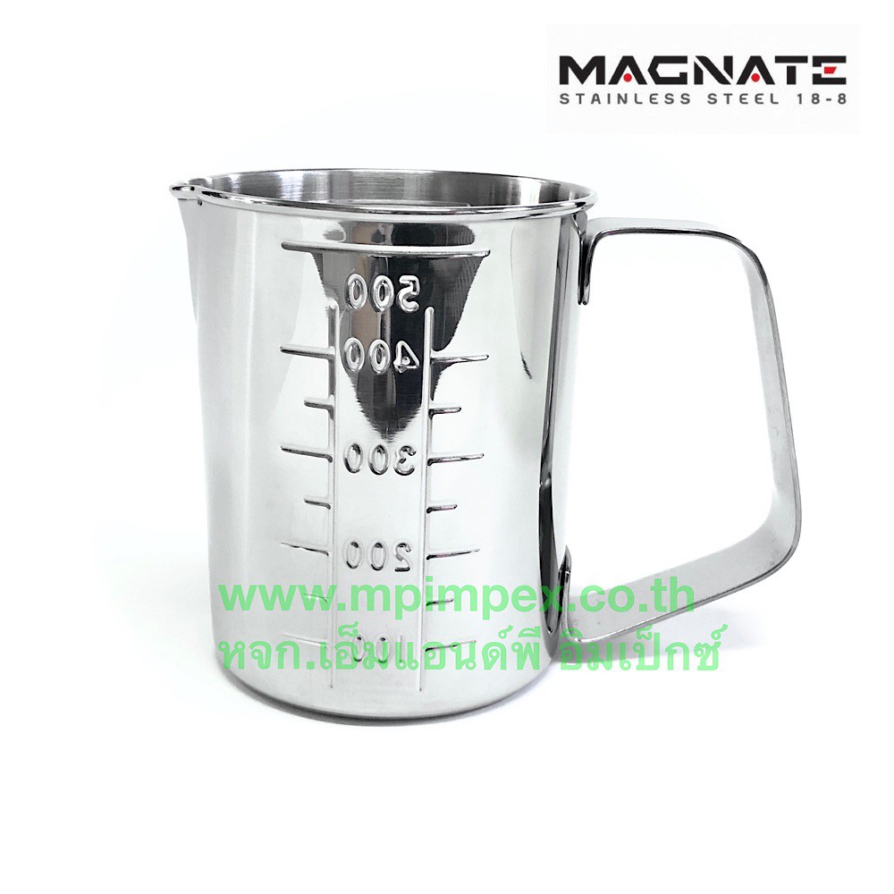 MAGNATE 500 มล. บีกเกอร์สแตนเลส มีหูจับ ถ้วยตวง/กระบอกตวงสแตนเลส 8.1x10 ...