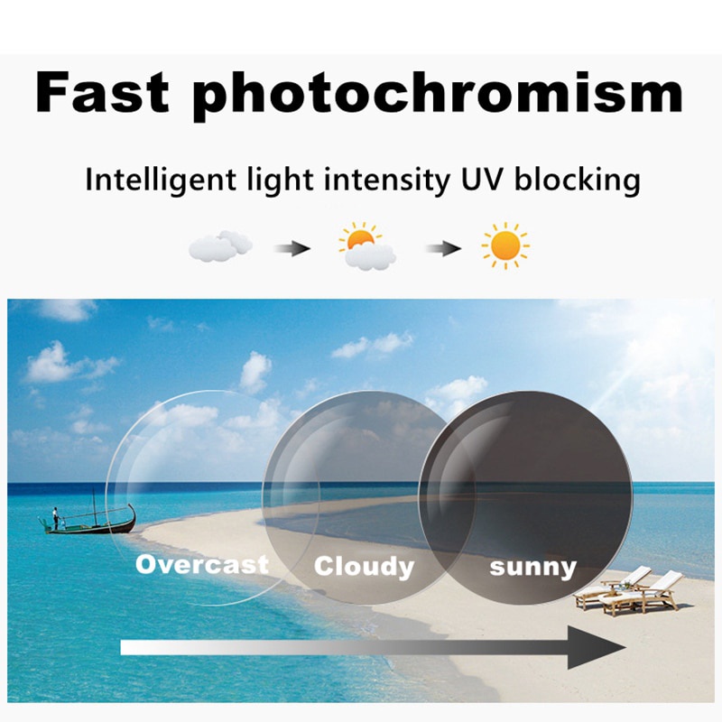 Photochromic Progressive Multifocal แว่นตาอ่านหนังสือผู้ชาย Anti Blue ...