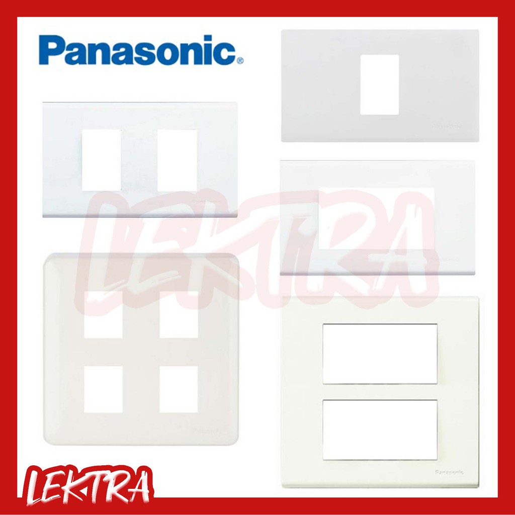 Panasonic หน้ากาก 1ช่อง 2ช่อง 3ช่อง 4ช่อง 6ช่อง 2ช่องกลาง WEG6801 WEG6802 WEG6803 WEG6804 ...