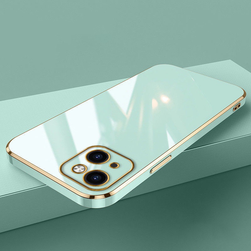 เคสโทรศัพท์มือถือชุบไฟฟ้า 6D สําหรับ iPhone 14 Plus 13 Pro Max Mini ...