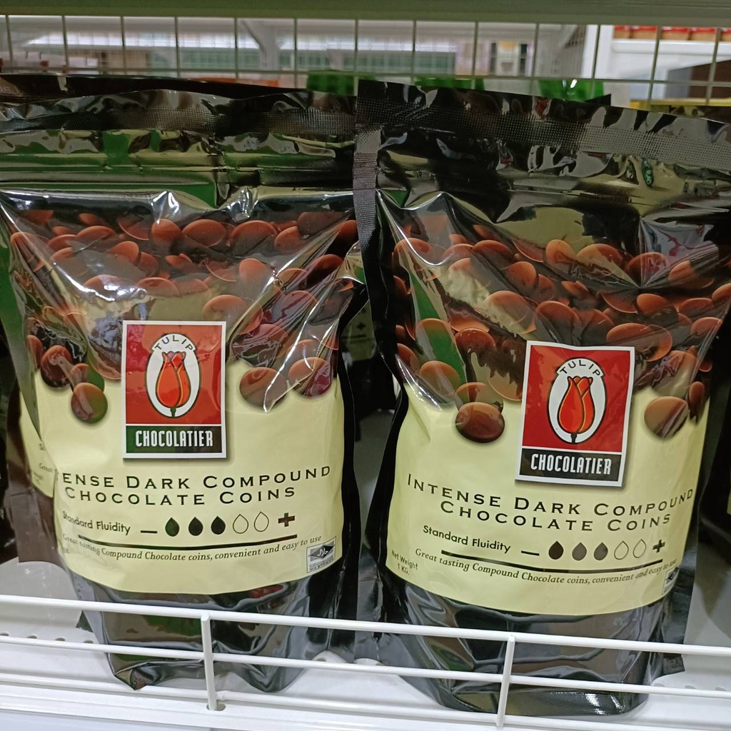 Intense dark compound chocolate coins ดาร์ก ช็อกโกแลตเข้มข้น ชนิดเหรียญ ...