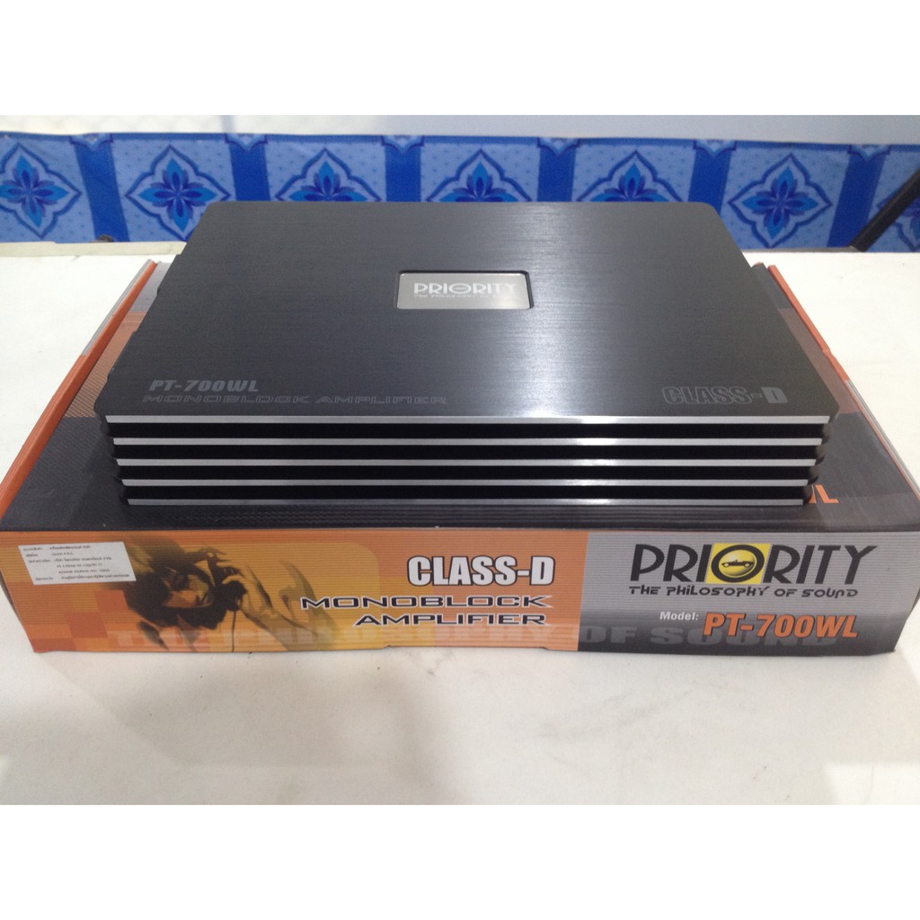 พาวเวอร์ แอมป์ รถยนต์ เครื่องเสียงติดรถยนต์ เครื่องขยายเสียงในรถยนต์ PRIORITY PT-700WL Power ...