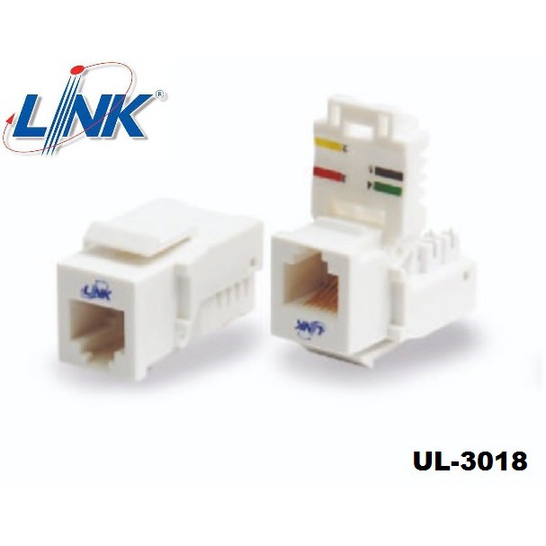 TELEPHONE(ตัวเมียโทรศัพท์รุ่นใหม่) LINK(UL-3018) RJ11 TELEPHONE OUTLET, IMPACT TOOL บรรจุ 1 ตัว ...
