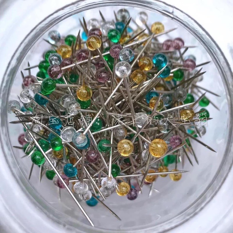 เข็มหมุดหัวใส คละสี 300ตัว | Shopee Thailand