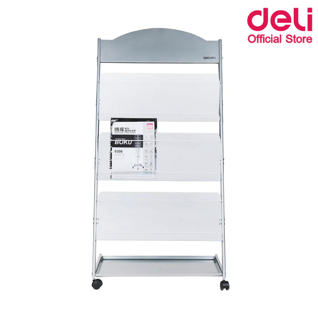 Deli 9308 Magazine newspaper rack ชั้นนิตยสารและหนังสือพิมพ์ | Shopee ...