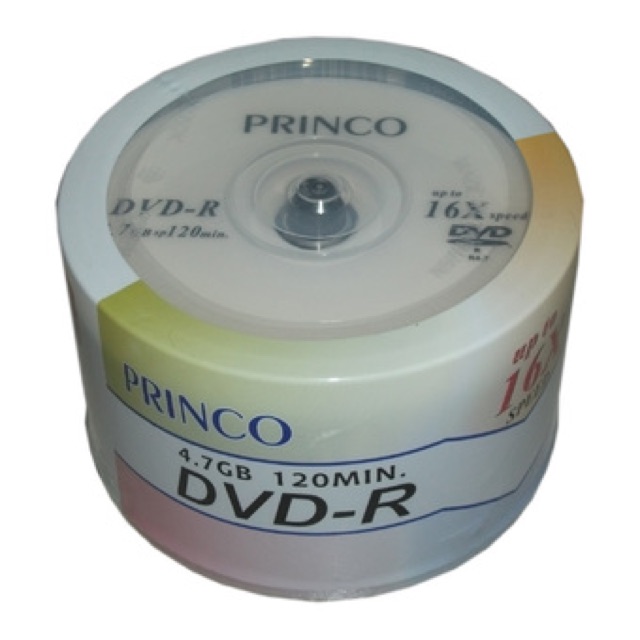 Princo แผ่นดีวีดี รุ่น DVD-R 16X ( 50 แผ่น/กล่อง ) | Shopee Thailand