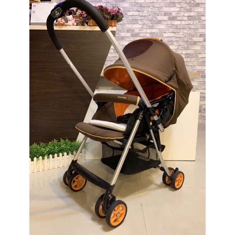 รถเข็นเด็ก ยี่ห้อ Infantasy Baby Stroller รุ่น PD200 สีน้ำตาลส้ม พร้อม ...