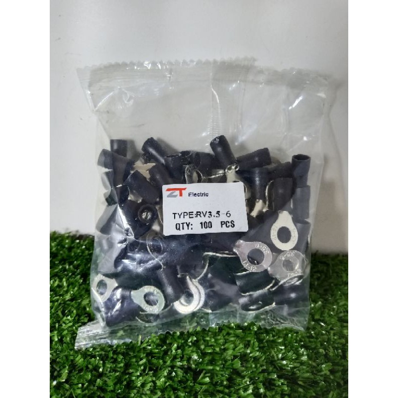 หางปลา กลมหุ้มปลอก สีดำ RV3.5-6 ถุงละ100ตัว ZT หางปลาต่อสายไฟ | Shopee Thailand