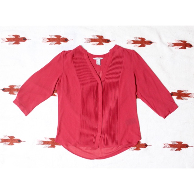 เสื้อ H&M Red color Size EUR36/US6 มือสอง | Shopee Thailand