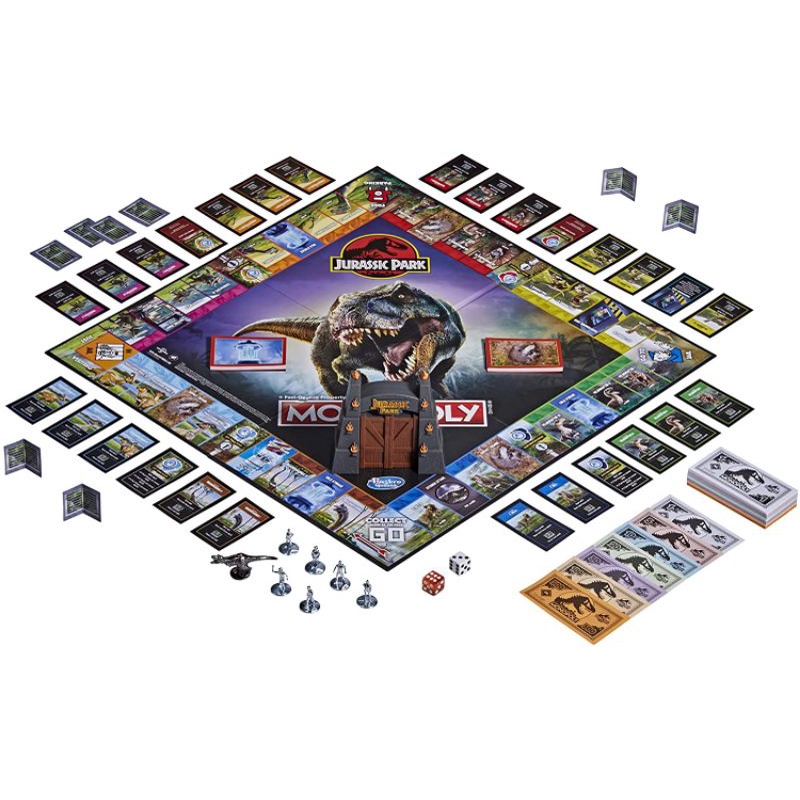 Monopoly Jurassic Park Edition Board Game by Hasbro Gaming Includes T ...