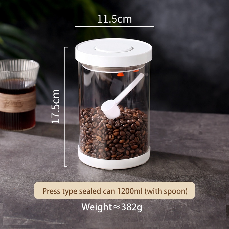 Bincoo ขวดโหลแก้วเก็บเมล็ดกาแฟ พร้อมฝาปิด ขนาด 500 มล. 900 มล. 1200 มล. 1700 มล. | Shopee Thailand