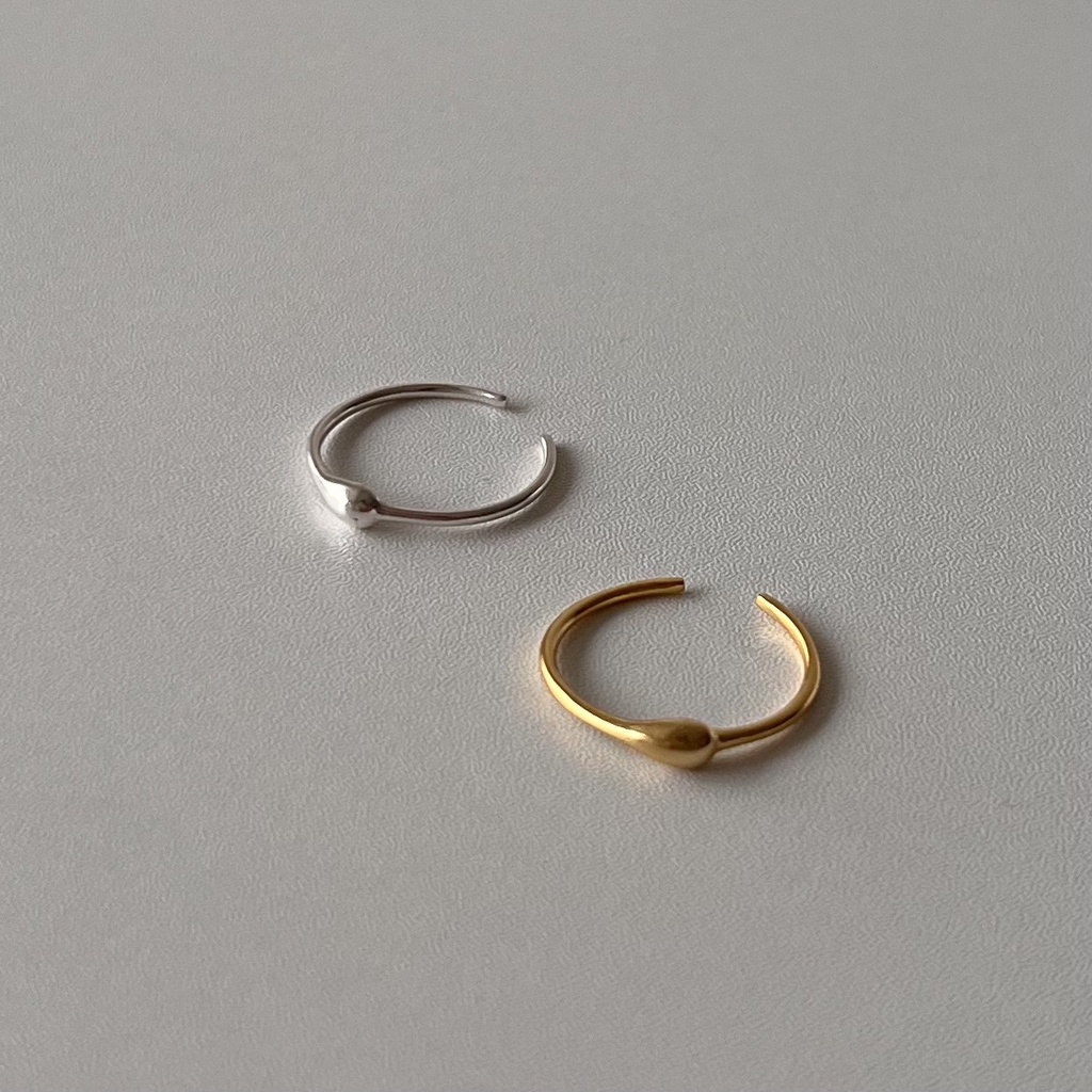 A.piece แหวนเงินแท้ แหวนฟรีไซส์ [all silver 925] Dew ring | Shopee Thailand