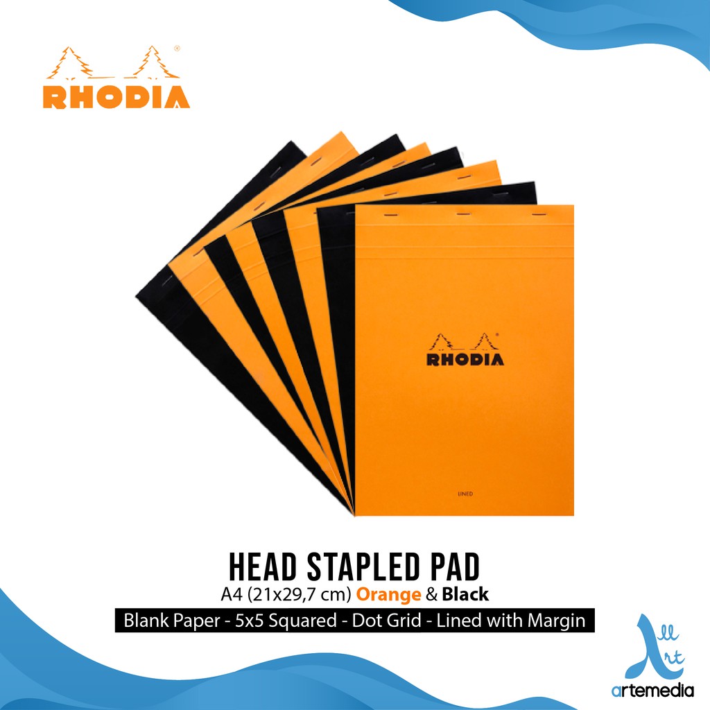 Rhodia A4 Head Stapled Pad N18 Notepad | Shopee Thailand