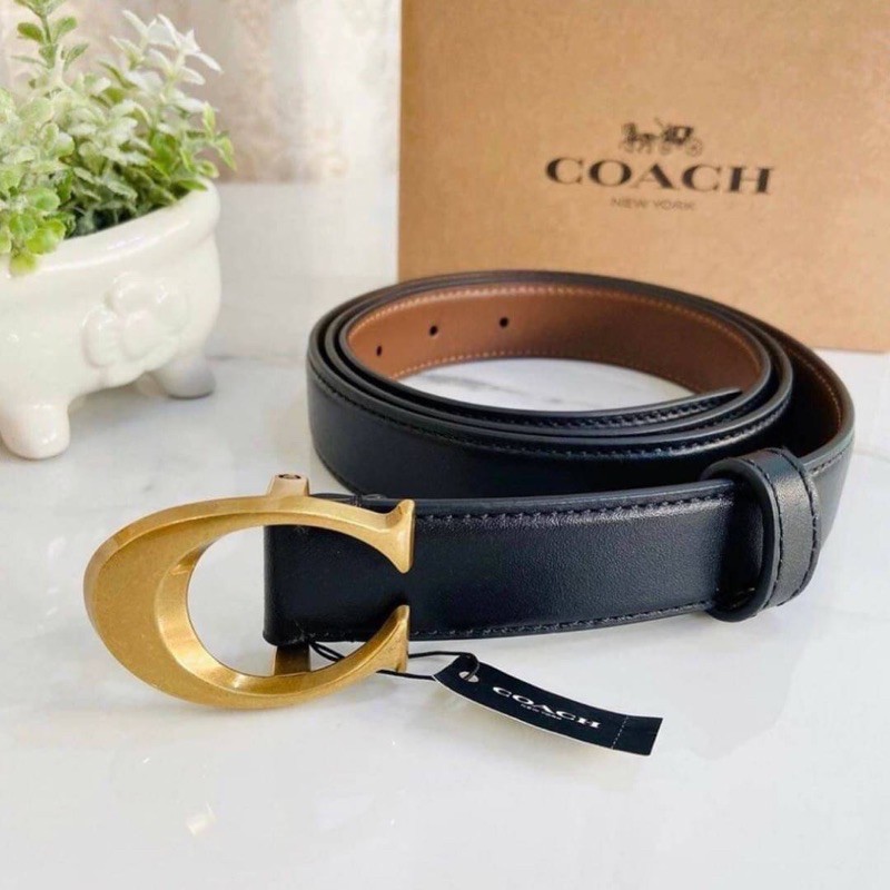 COACH SIGNATURE BUCKLE BELT | Shopee Thailand