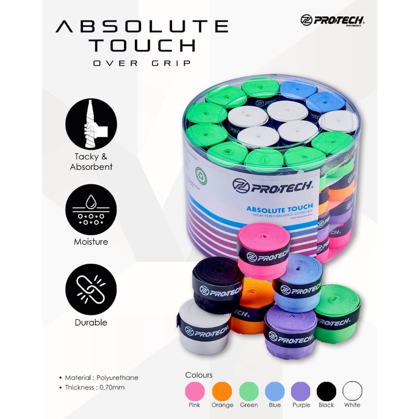 Protech Overgrip Absolute Touch (1 ชิ้น) | Shopee Thailand