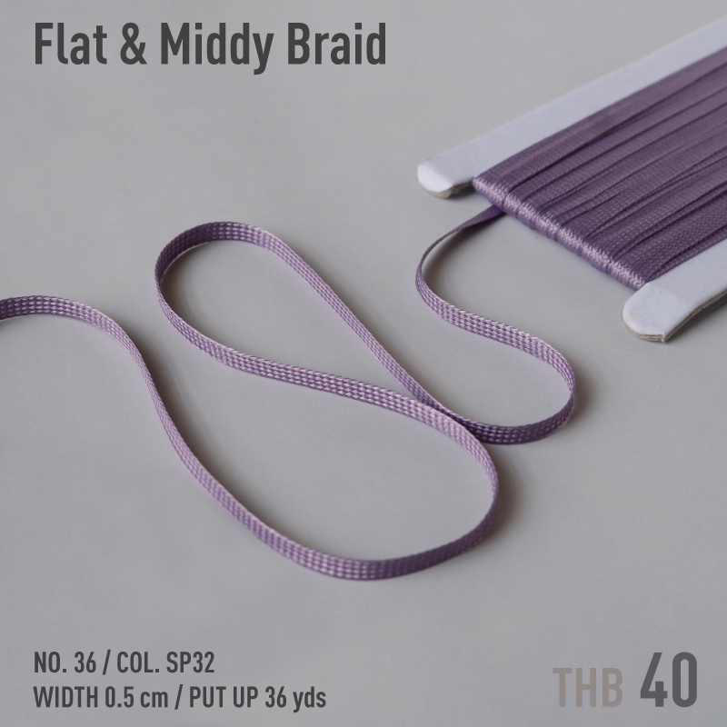 MOMOTARA No. 36 เทปถัก Braid เทปถักแบน Flat & Middy Braid ขนาด 0.5 CM ...