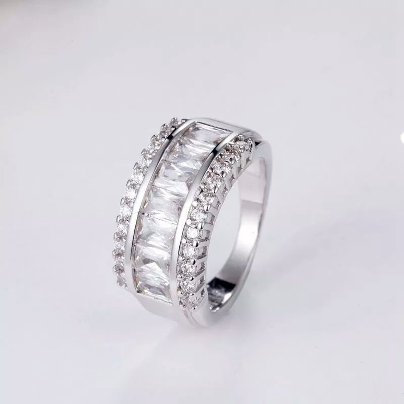 แหวนเพชรCz Stamp S925 | Shopee Thailand