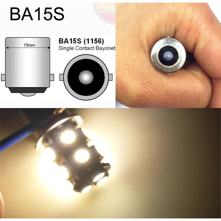 หลอดไฟเลี้ยว ไฟเบรกท้าย 1156 G18 Ba15s P21W 13 LED SMD 5050 12V 24V Ba15s PY21W 1157 BAY15D ...