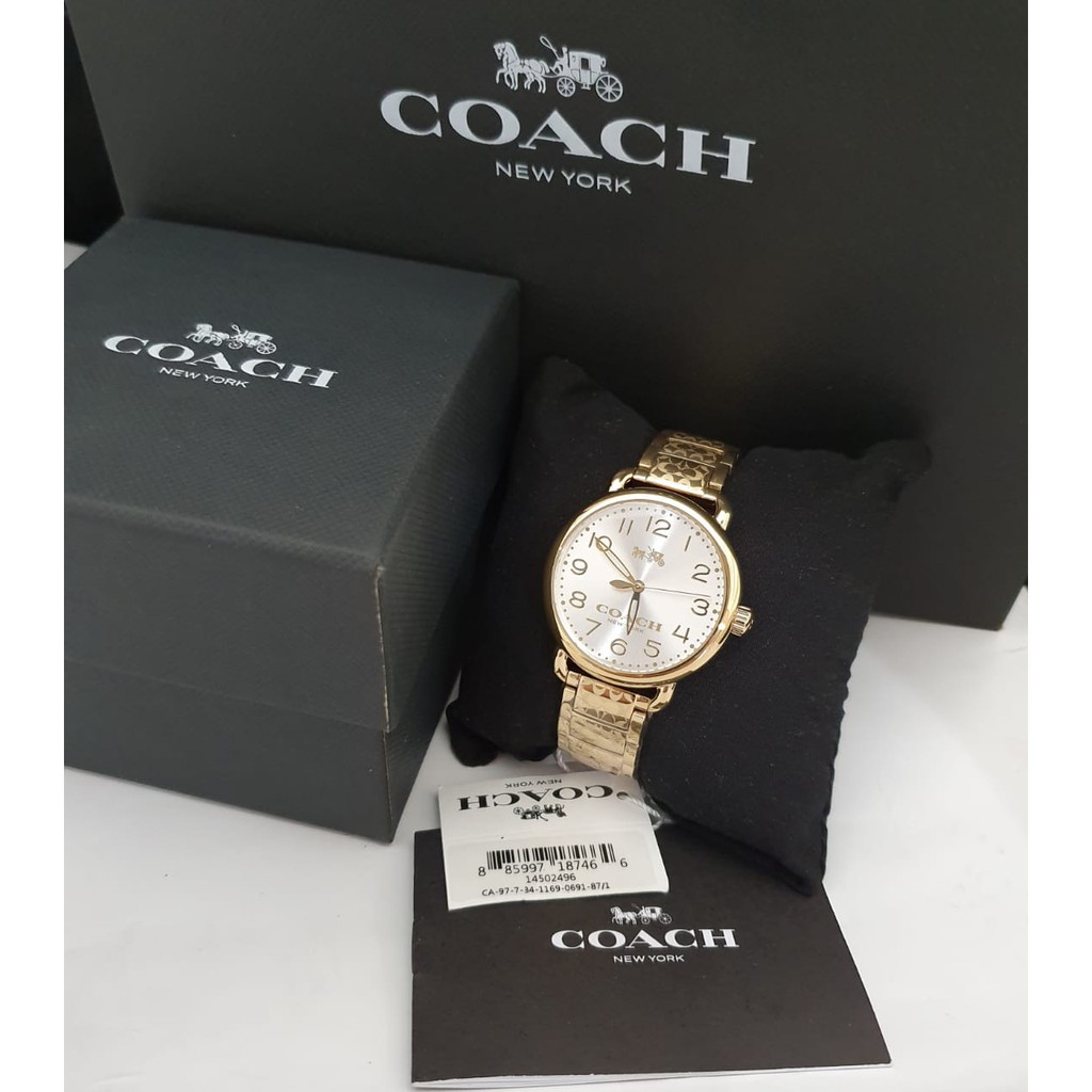 Authentic Original Coach Women's Delancey Rose Gold tone Bracelet Watch ...