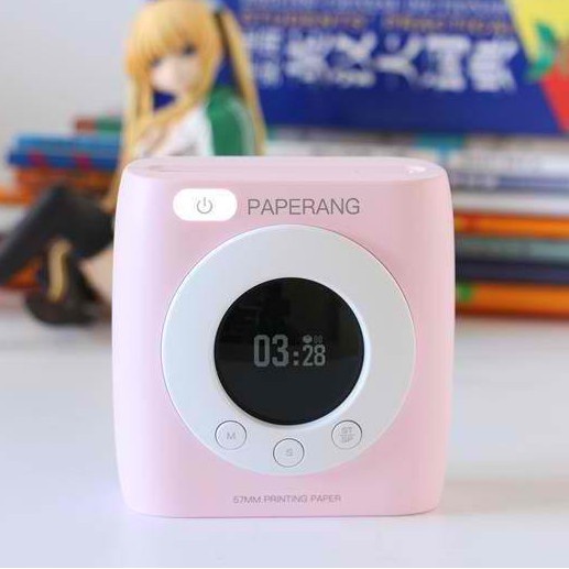 Paperang P2S พร้อมนาฬิกา 300dpi เครื่องพิมพ์ภาพถ่ายความร้อนไร้สาย HD บลูทูธ แบบพกพา เครื่องพิมพ์ ...