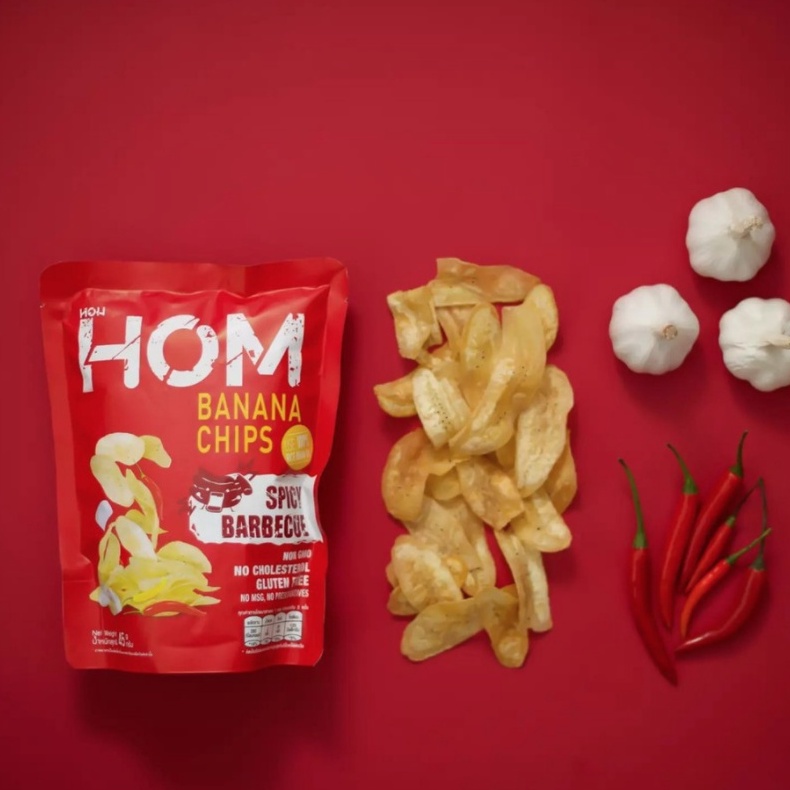 Hom Banana Chips กล้วยหอมทองปรุงรส ขนาด 40 กรัม | Shopee Thailand
