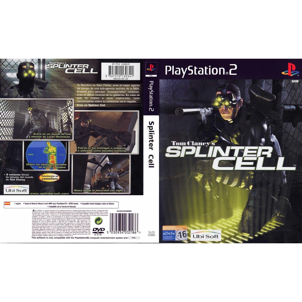 แผ่นเกมส์ PS2 Tom Clancy's Splinter Cell คุณภาพ ส่งไว (DVD) | Shopee ...