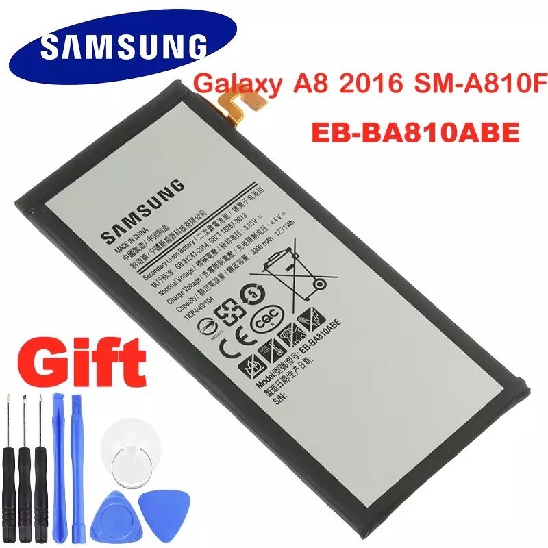 แบตเตอรี่ EB-BA810ABE Samsung 3300MAhสำหรับSamsung Galaxy A8 2016 SM ...