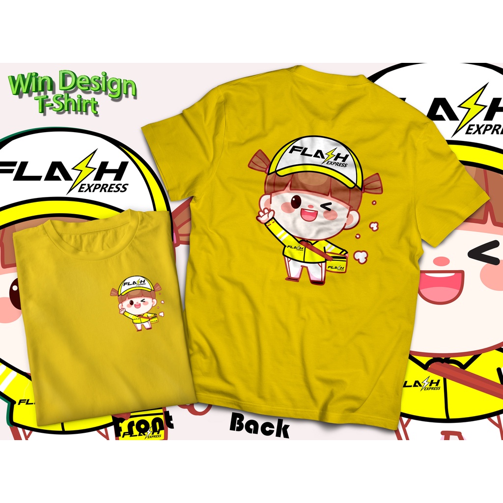 เสื้อFLASH EXPRESS CARTOON ผ้าคอตตอน100% ผ้าหนานุ่ม | Shopee Thailand