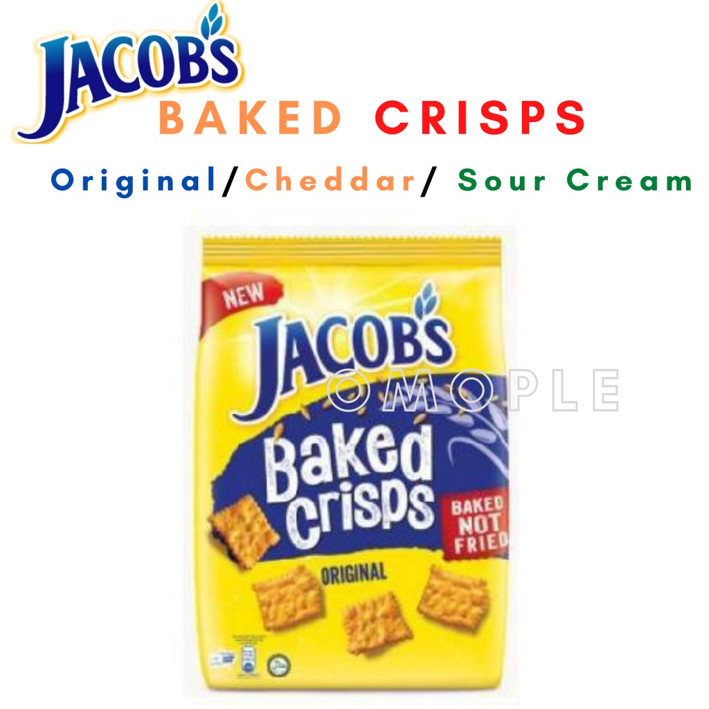 JACOB’s Baked Crisps Original/Cheddar/ Sour Cream – 229g จาคอป แบบถุง ...
