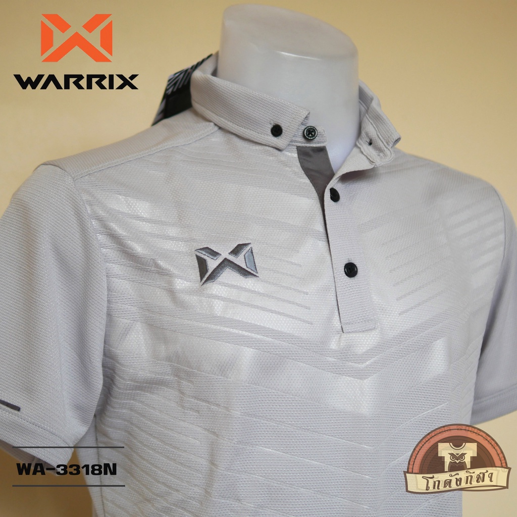 WARRIX เสื้อโปโล WA-3318N สีเทาอ่อน (EE) วาริกซ์ วอริกซ์ ของแท้ 100% | Shopee Thailand