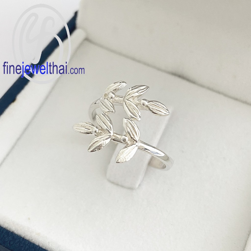 Finejewelthai แหวนใบมะกอก แหวนเงิน เงินแท้/ Olive leaves-Silver925-Ring - R131200 | Shopee Thailand