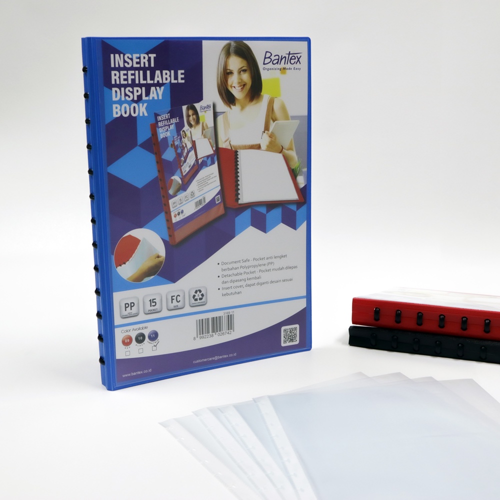 Bantex Insert Display Book รีฟิล Folio Cobalt Blue - 3169 11 | Shopee ...