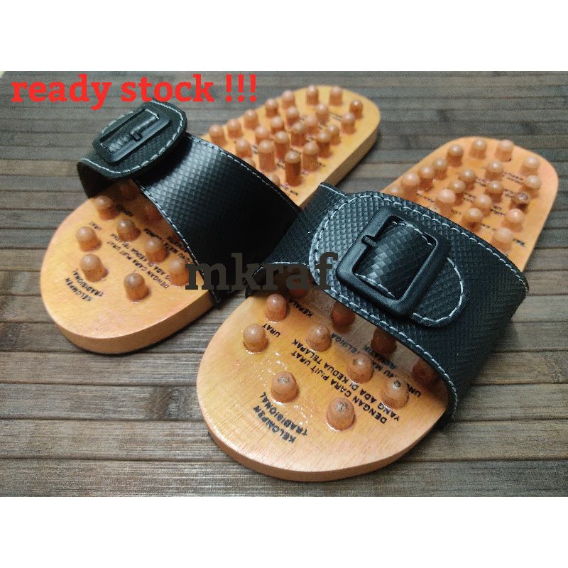 !! Selipar urut jenis kayu (รองเท้าสะท้อนไม้) | Shopee Thailand