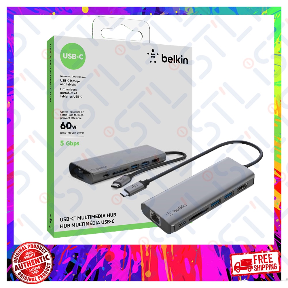 Belkin USB-C Multimedia Hub f4u092btsgy | Shopee Thailand