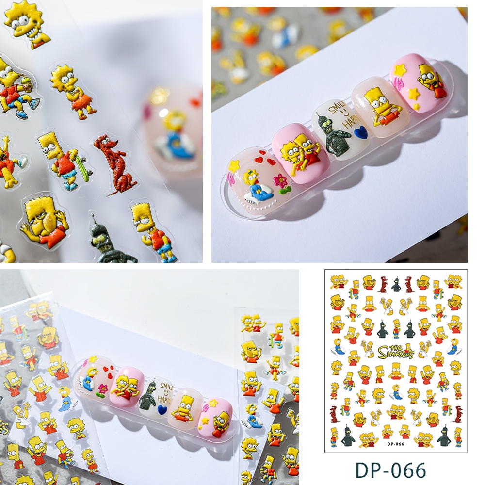 [พร้อมส่งจากไทย] สติ๊กเกอร์ติดเล็บ 5D Tensor สติกเกอร์ติดเล็บ ลอกแปะได้ ...