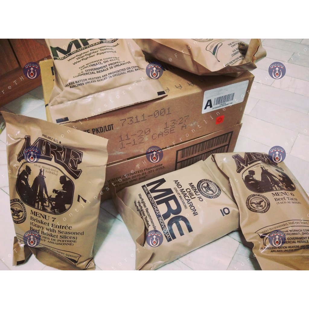 MRE US สหรัฐอเมริกา รุ่น Single Meal ลัง B Menu 13-24 | Shopee Thailand