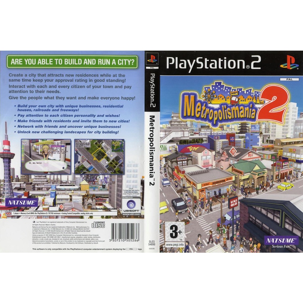 แผ่นเกมส์ PS2 Metropolismania 2 คุณภาพ ส่งไว (CD) | Shopee Thailand