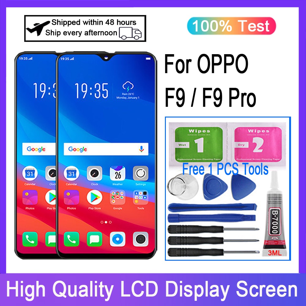 อะไหล่หน้าจอสัมผัสดิจิทัล LCD แบบเปลี่ยน สําหรับ OPPO F9 CPH1825 F9 Pro ...