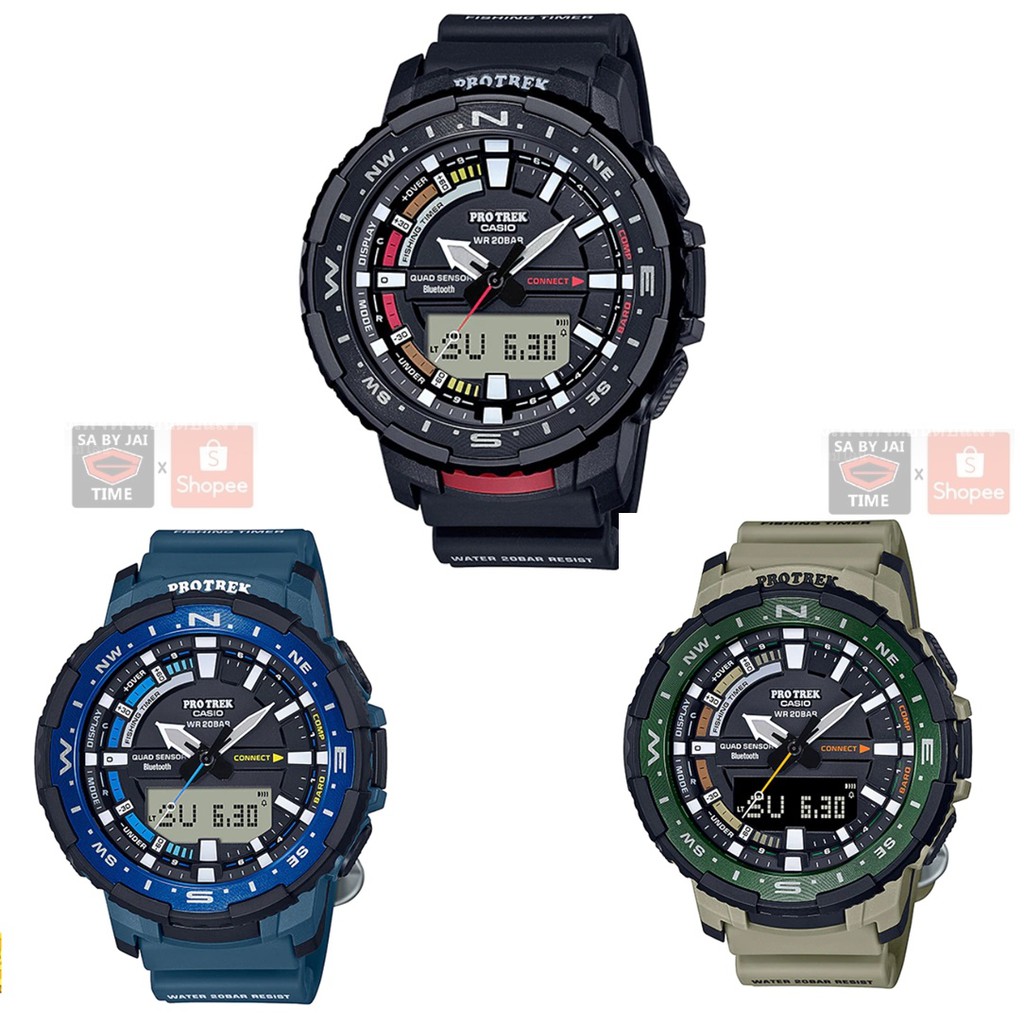 New Pro Trek Protrek PRT-B70 บลูทูธ สายตกปลา และเดินป่า ประกันศูนย์ 1 ...