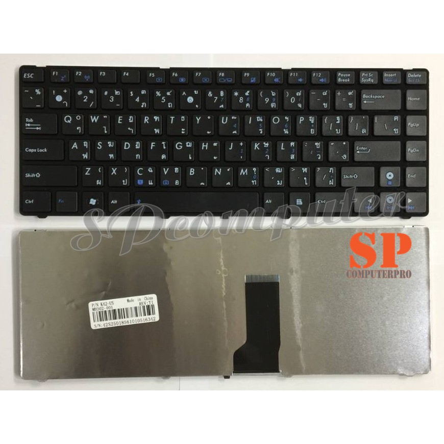 KEYBOARD ASUS คีย์บอร์ด ASUS A42F A42J A42S A43S K42J K43S K43E UL30 ...