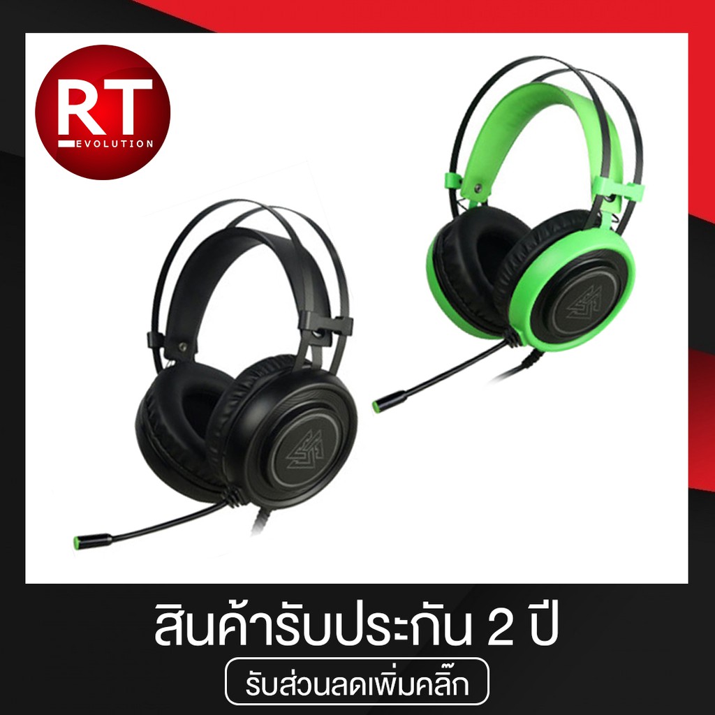 EGA Type H3 Gaming Headset หูฟังเกมมิ่ง - ดำ/เขียว | Shopee Thailand