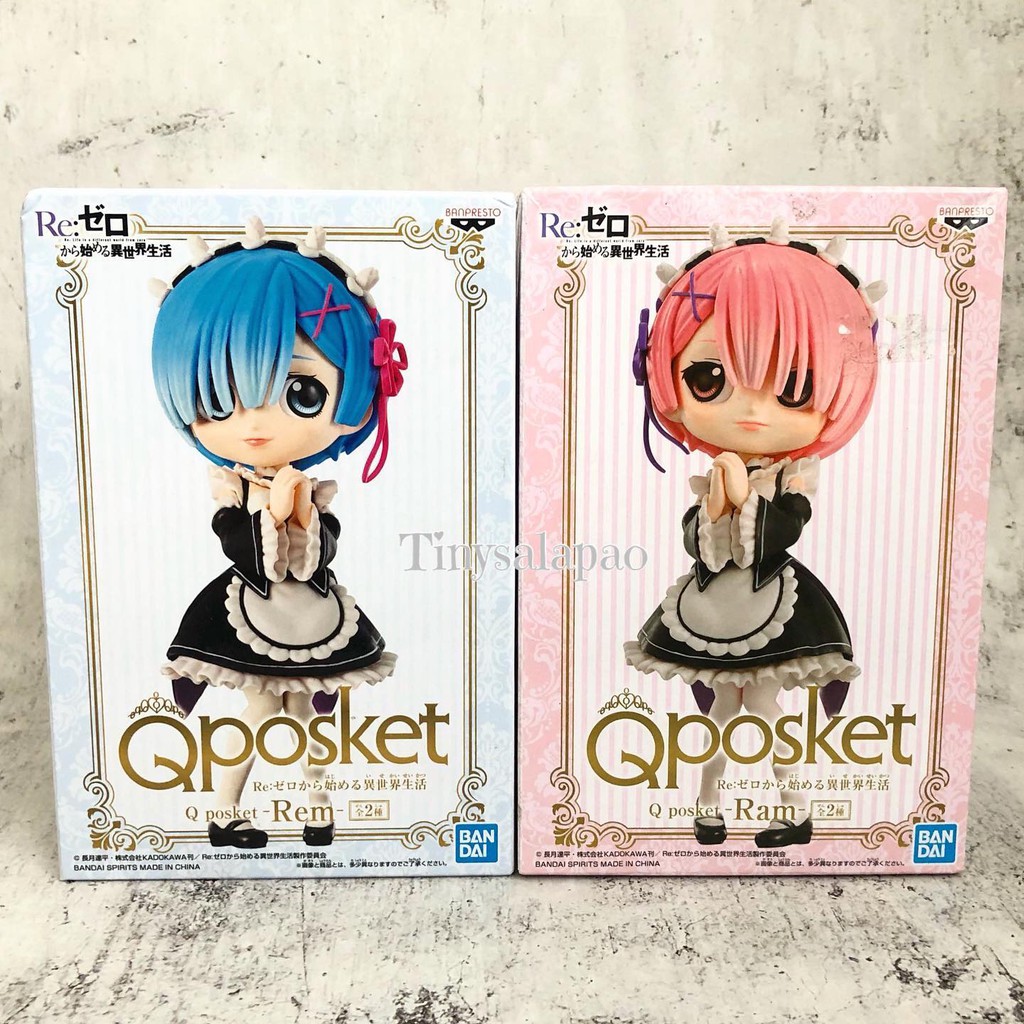 Q Pocket Rem & Ram เรม & แรม RE:ZERO งาน BANPRESTO แท้จากญี่ปุ่น | Shopee Thailand
