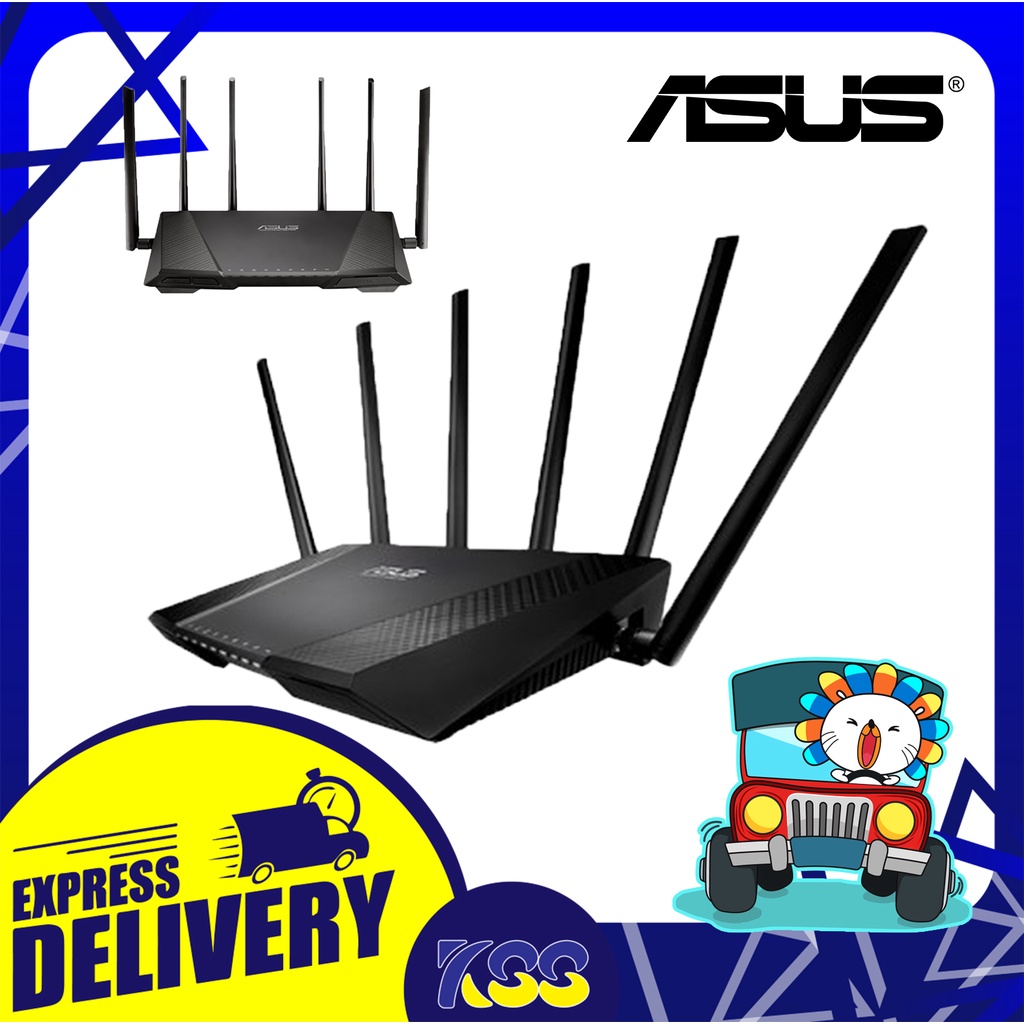 อุปกรณ์ปล่อยสัญญาณไวไฟ เราเตอร์ไวไฟ ASUS RT-AC3200 Tri-Band Wireless ...