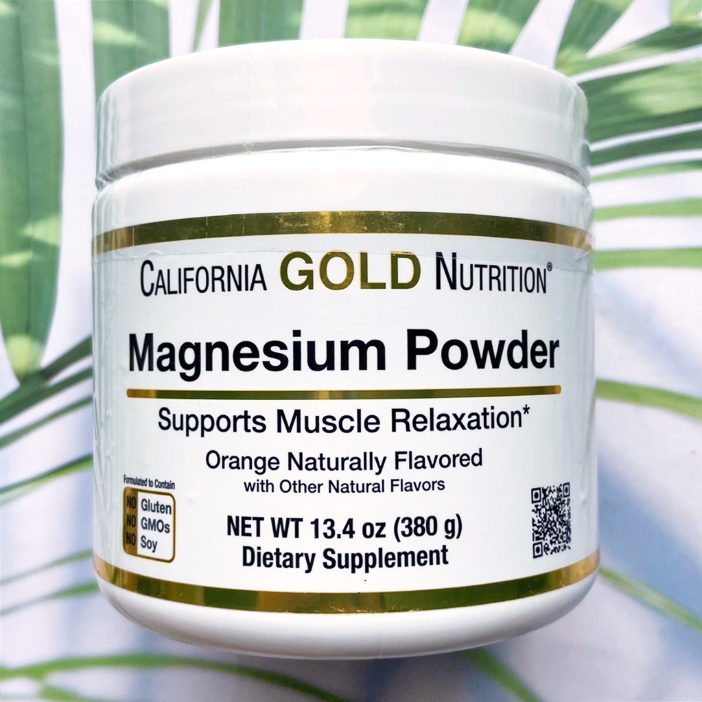 (California Gold Nutrition®) Magnesium Powder Orange Naturally Flavored ...