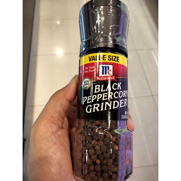 Mccormick Black Pepper Corn Grinder พริกไทยดำ แบบขวดฝาบด 70g | Shopee ...