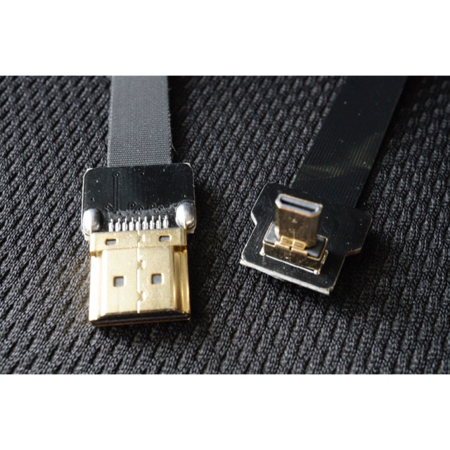 Micro hdmi to hdmi flat cable สาย micro hdmi ไป hdmi แบบสายบาง | Shopee ...
