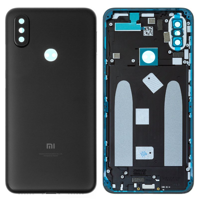 ฝาครอบแบตเตอรี่ ด้านหลัง สีดํา สําหรับ Xiaomi Mi 6X Mi A2 M1804D2SG ...